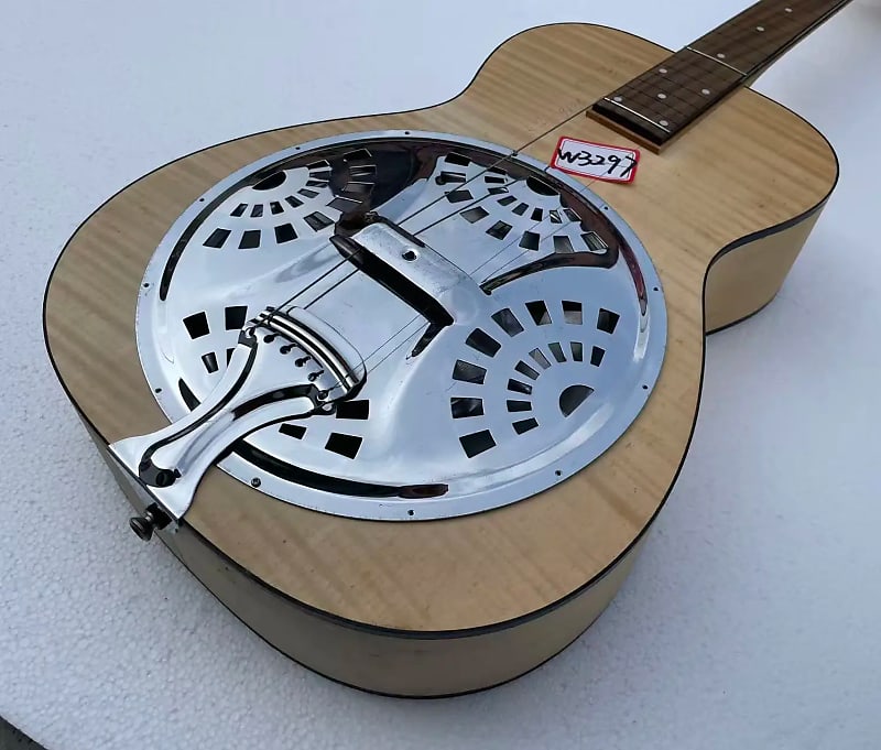 Dobro Tiger Maple Top Resonator Guitar, Maple Neck, Rosewood | Reverb