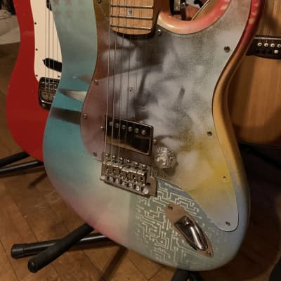 Fender Stratocaster strat vintage 1990 Hand Painted in USA | Reverb