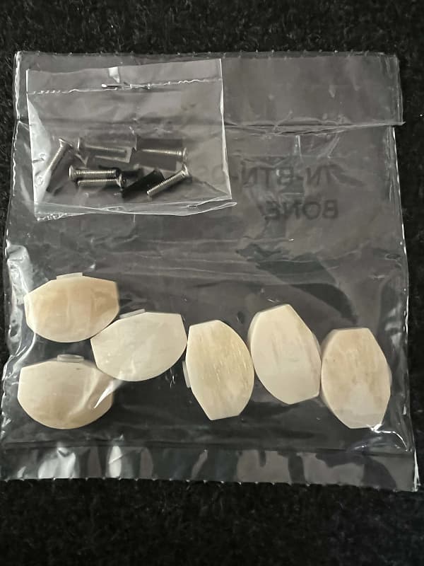 Tone Ninja Genuine Large Polished Bone Tuner Buttons | Reverb