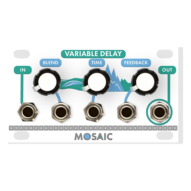 Mosaic Variable Delay 1U Eurorack Module (White) | Reverb