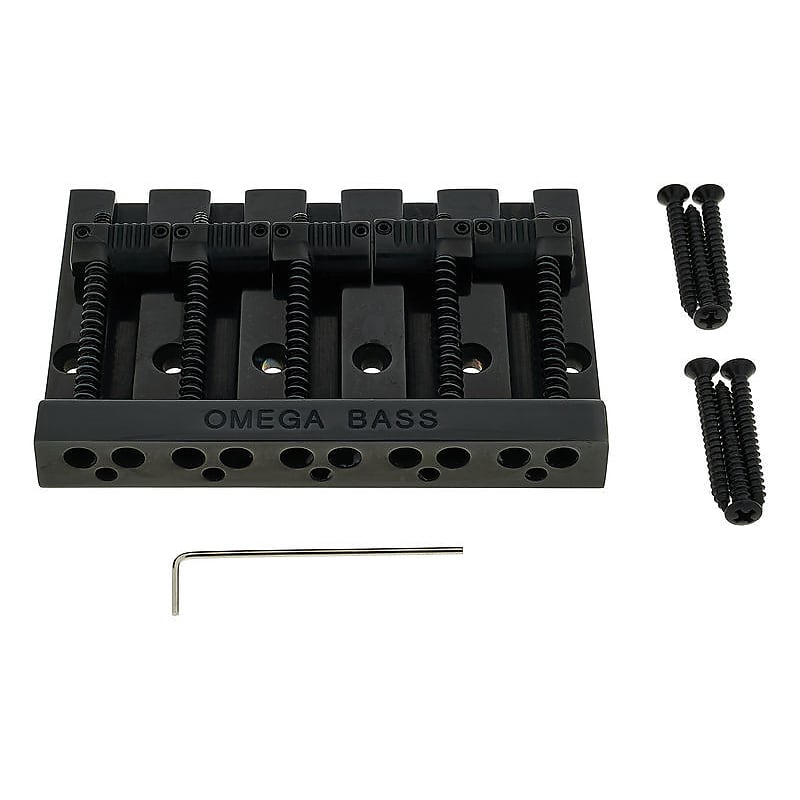 Omega Grooved 5 String Bass Bridge 2022 - Black | Reverb