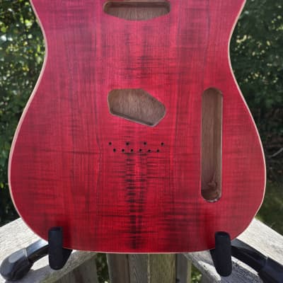 Flamed Maple on Mahogany Telecaster Body - Red Satin | Reverb Canada