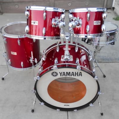 Vintage Yamaha Tour Custom 8000 Series 5pc Drum Set Red | Reverb