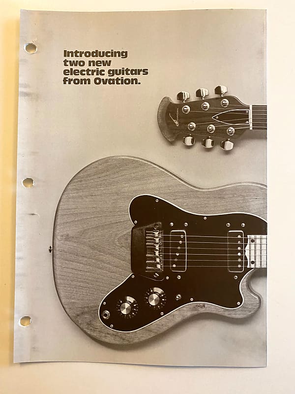 RARE 1970s Ovation Viper , Preacher Electric Guitar Brochure | Reverb