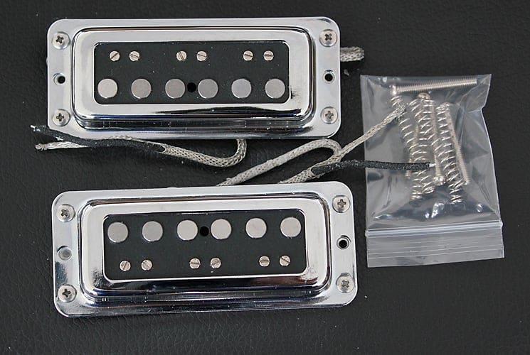Rickenbacker style Pickup,Metal Chrome,Black,Alnico,Neck and | Reverb