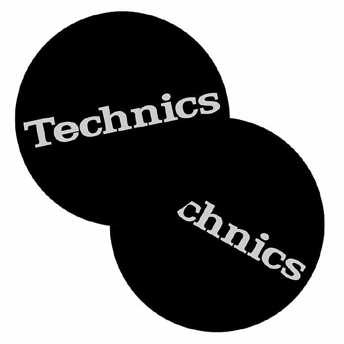 DMC Technics Classic Slipmats (black with white logo, pair) | Reverb