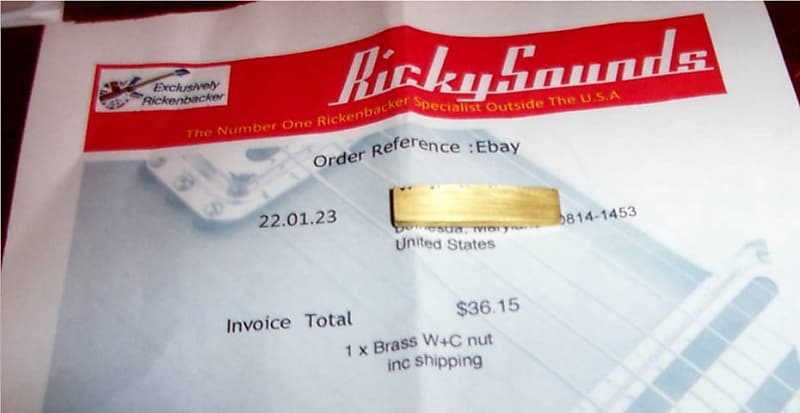 Rickenbacker 12 string Rickysounds wide spaced nut/brass | Reverb