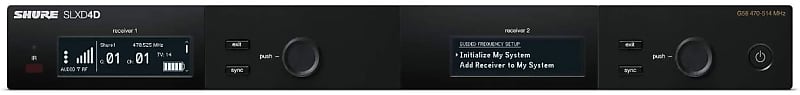 Shure SLXD4D-H55 Digital Wireless Dual Reciever. H55 Band | Reverb
