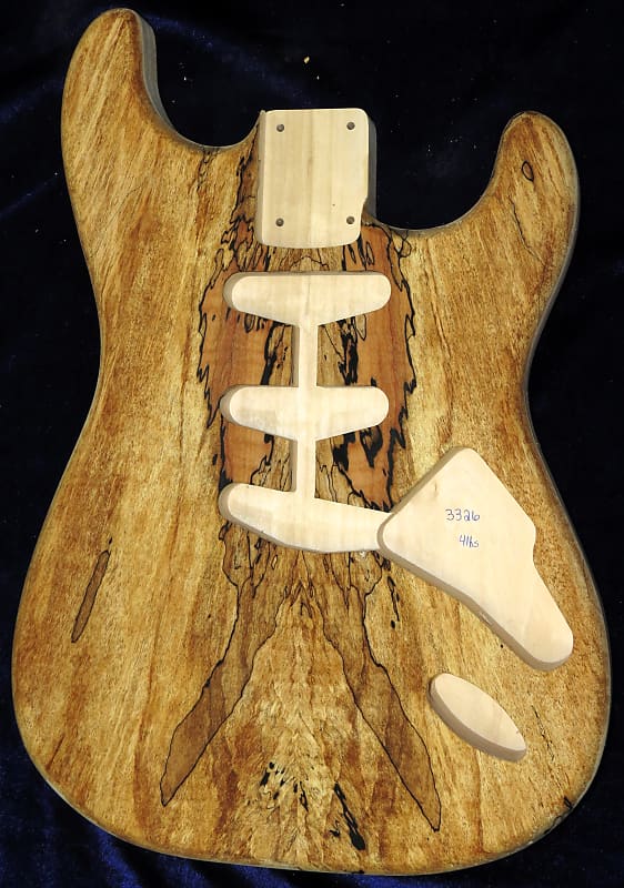 Spalted Maple Top / Basswood Strat body Standard Hardtail | Reverb