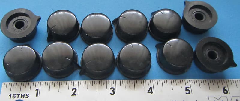 SET of 12 Daka-Ware Amp Knobs Black | Reverb