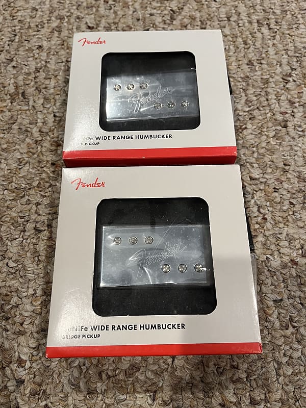 Fender CuNiFe Wide Range Humbucker Set - Chrome | Reverb
