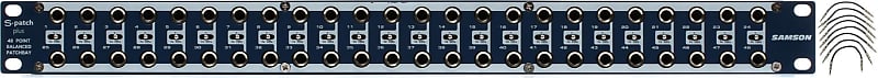 Samson S-Patch Plus 48-point Balanced Patchbay Bundle with | Reverb