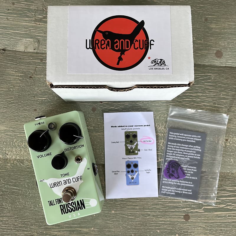 Wren and Cuff Tall Font Russian Fuzz Pedal | Reverb