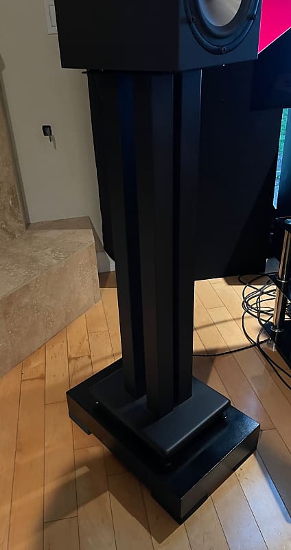 Custom Monoprice Monolith Speaker Stands + Black Granite | Reverb