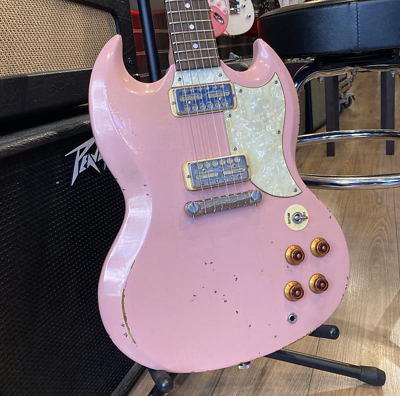Maybach Albatroz Custom Shop SG - Shell Pink Relic | Reverb UK