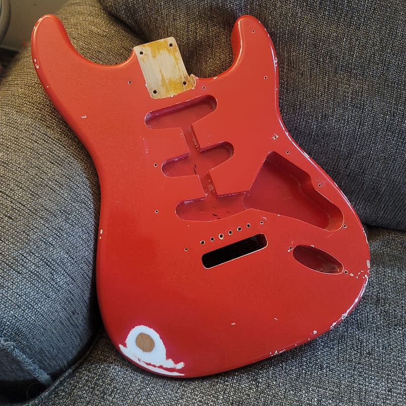 Custom Relic Strat 2020 Fiesta Red Nitro | Reverb