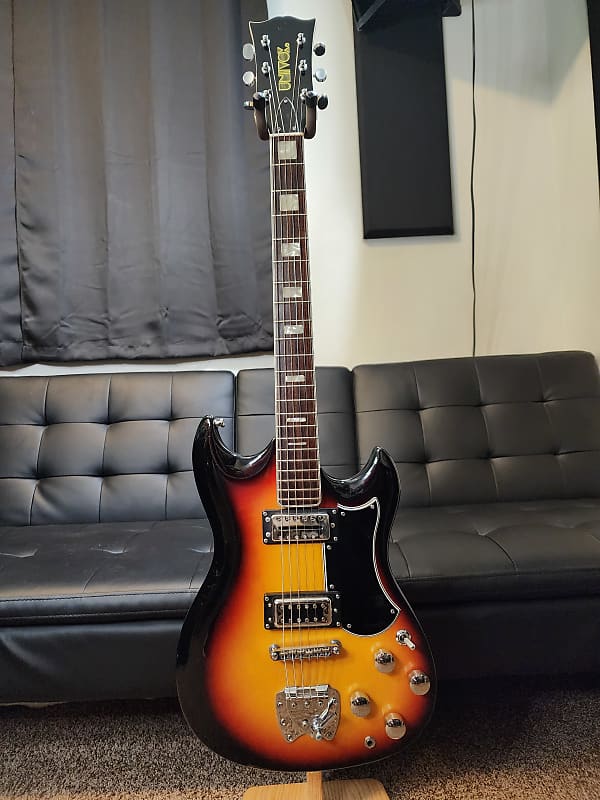Univox Badazz Electric Guitar | 1977 | Sunburst w/ Original | Reverb