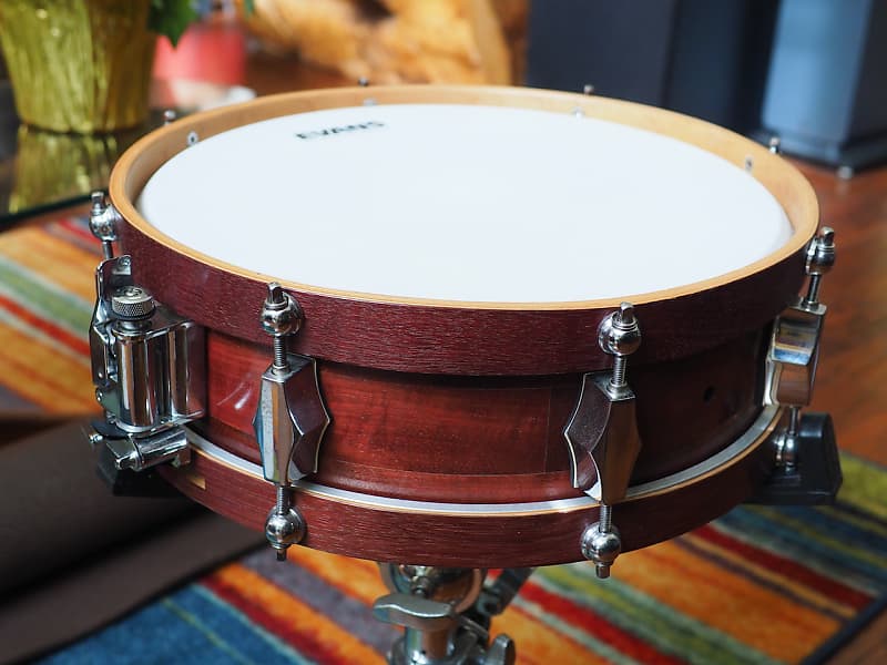Custom JTP Purpleheart Stave Snare Drum with Maple Hoops | Reverb