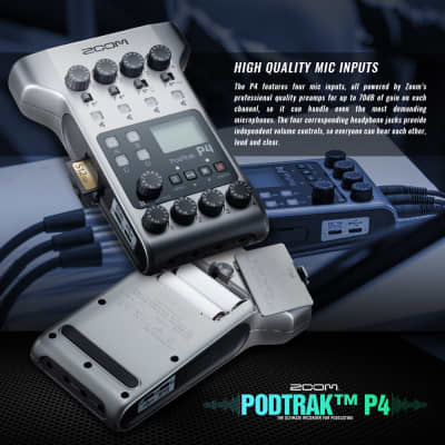 Zoom Podtrak P4 The Ultimate Recorder For Podcasting with | Reverb
