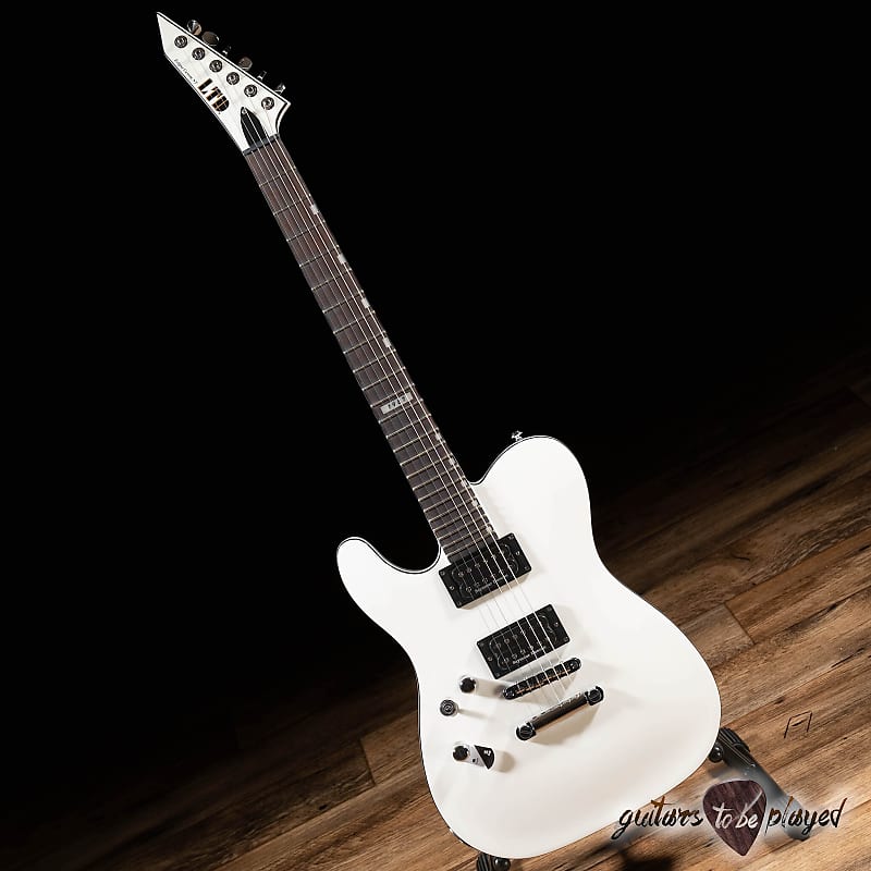 ESP LTD Eclipse NT ’87 Non-Trem LH Left-Handed Guitar – Pearl | Reverb