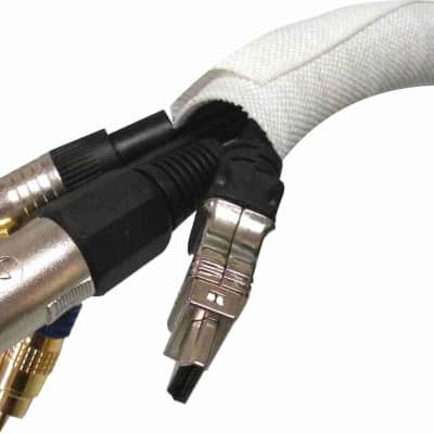 1 inch SNAKESKIN Wire & Cable Cover - White - 100 feet pack | Reverb