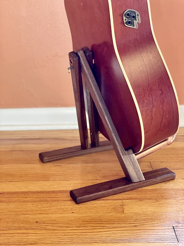 Lockewood Walnut A-frame guitar stand 2023 - Shellac | Reverb