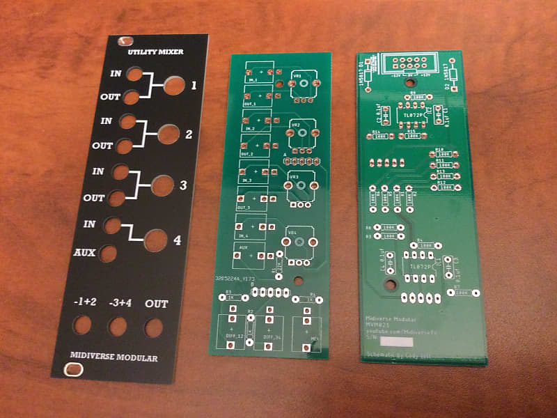 Midiverse Modular - Utility Mixer - Eurorack - PCB/Panel | Reverb
