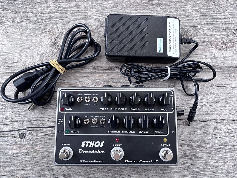 Custom Tones LLC Ethos Overdrive Amp Effects Pedal w/ Power | Reverb