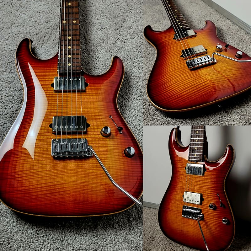 Suhr Carve Top Flame Maple Top Cherry Sunburst | Reverb