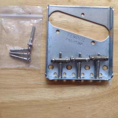 Fender Top-Load Telecaster Bridge w/Threaded Saddles, | Reverb