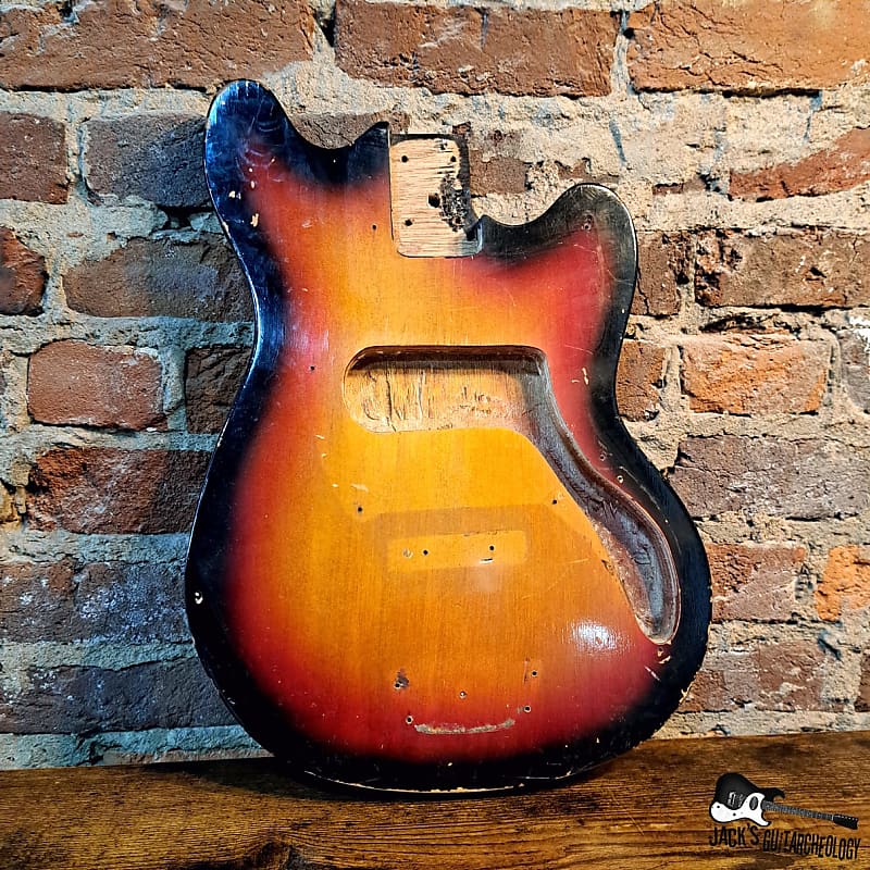 Teisco / Kent Offset Bass Guitar Body (Sunburst - 1960s) | Reverb