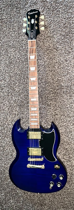 Epiphone SG pro flame top electric guitar ohsc | Reverb