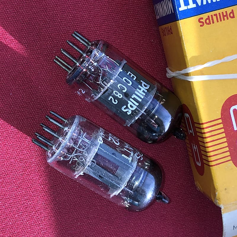 Philips Miniwatt Mullard ECC82 NOS 2 tubes lot 12AU7 12AU7 | Reverb