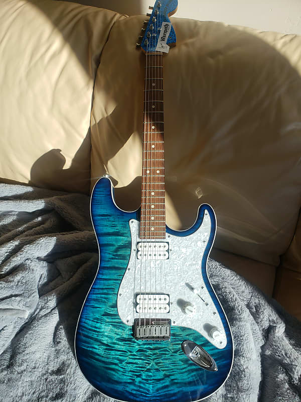 Warmoth Strat 2015 - Blue burst | Reverb
