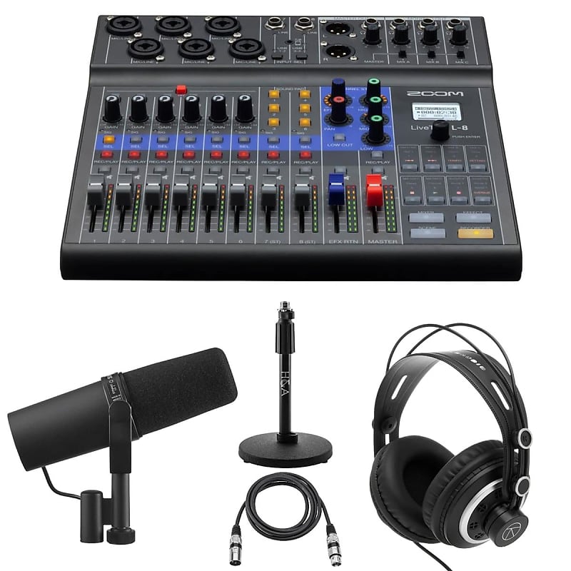 Zoom Zoom LiveTrak L-8 Portable 8-Channel Digital Mixer and | Reverb