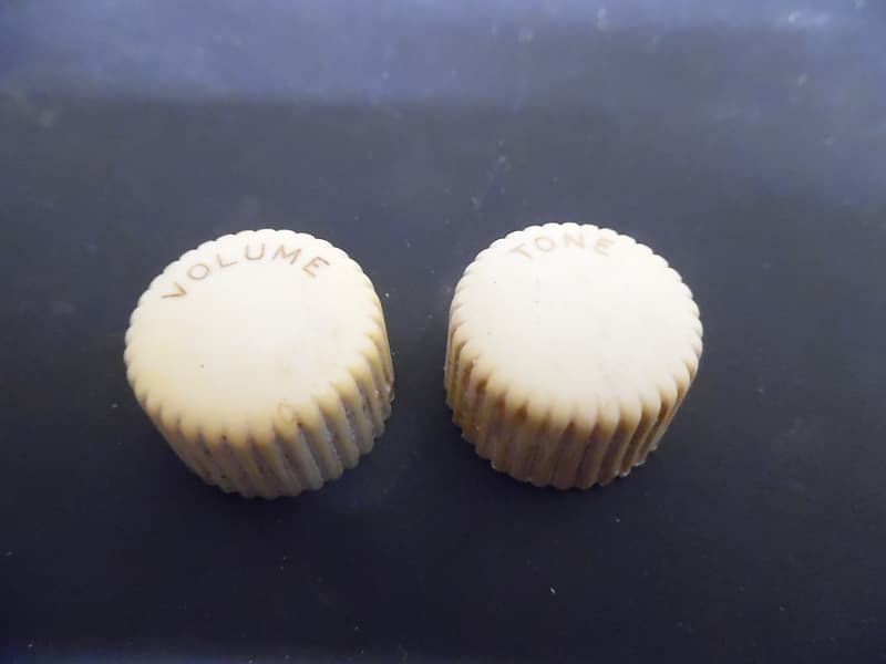 2X Vintage Silvertone Harmony Guitar Knobs Original Cupcake | Reverb