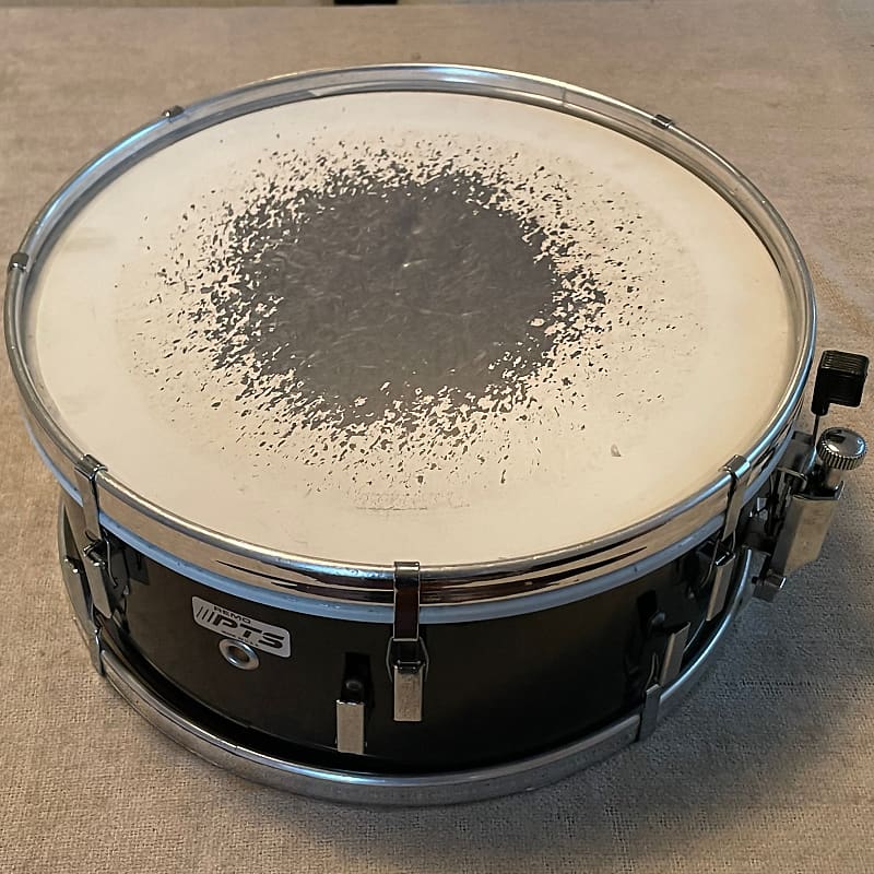 1980’s Remo PTS Snare 14” Black Made in USA Pre Tuned Snare | Reverb