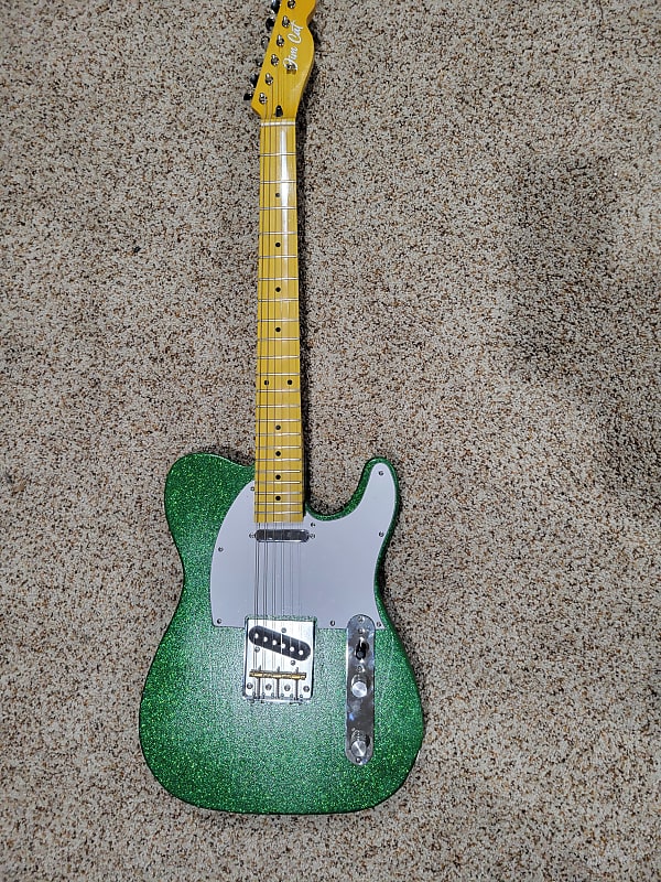 Jim Cat - Green Glitter - Telecaster | Reverb