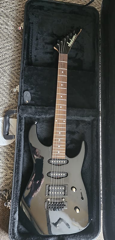 2000 Jackson Dinky Js20 Black Upgraded/modded With Hardshell | Reverb