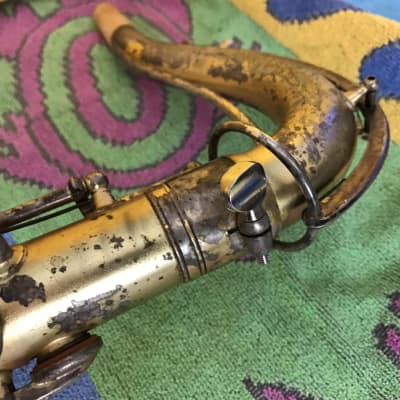 Conn Chu Berry Tenor Saxophone 1927 208xxx - Silver/Gold - | Reverb