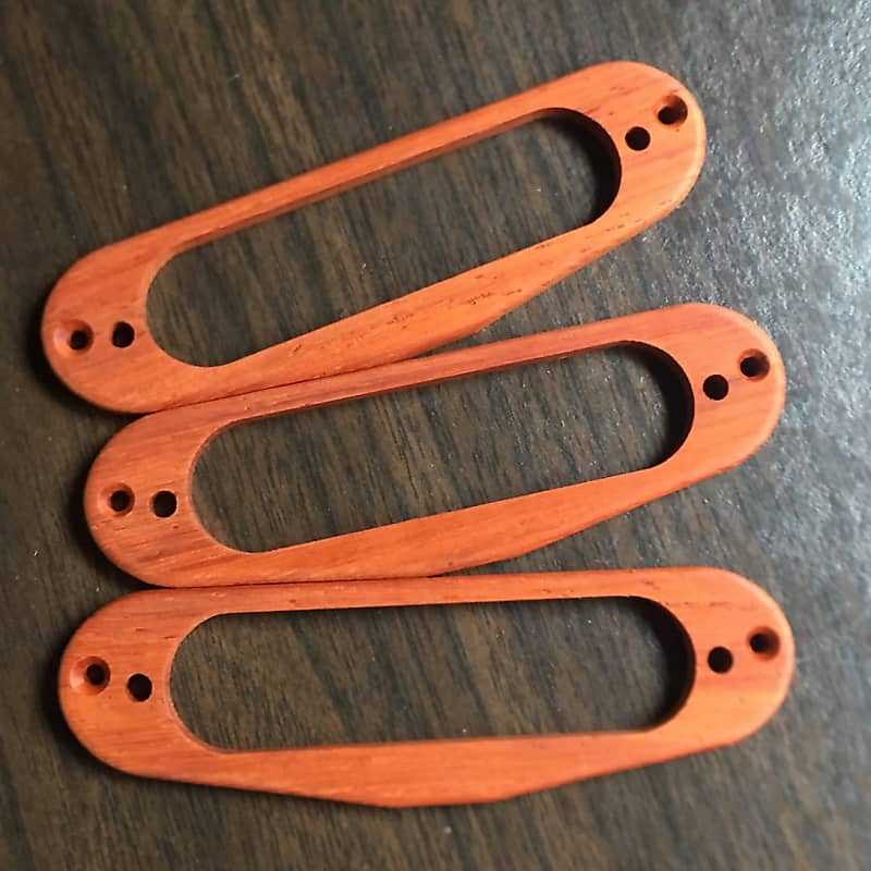Guilford Padauk Single Coil pickup rings - Set of 3 - USA | Reverb