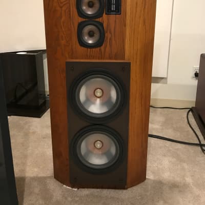 1981 Infinity Reference Standard II 5-way Tower Speakers Oak | Reverb