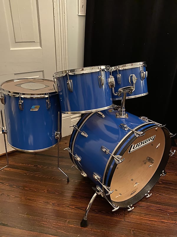 Ludwig Blue/Olive Badge concert tom drum set | Reverb Canada