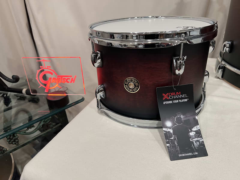 Gretsch Tom Tom 12”x8” maple Dark cherry burst | Reverb