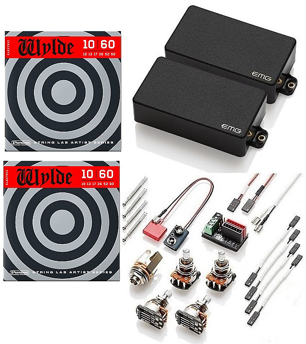 EMG ZAKK WYLDE 81 + 85 BLACK ZW HUMBUCKER PICKUP SET SHORT | Reverb