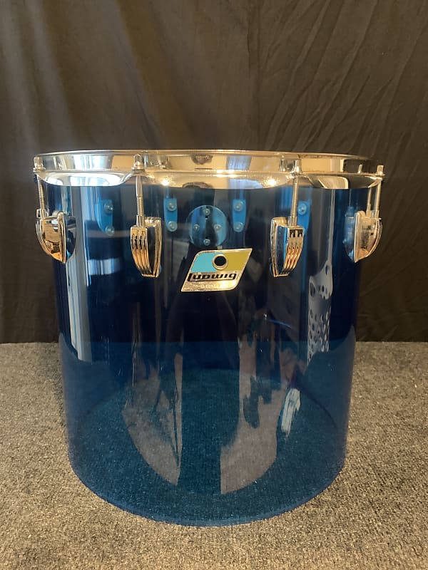 Vintage Ludwig Vistalite 14” Tom Blue 14”X 13” Rack Tom | Reverb