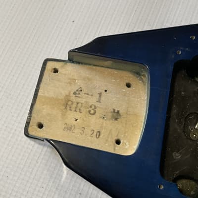 2002 MIJ Jackson RR3 RR Rhoads V Blue Flame Guitar Body Floyd | Reverb