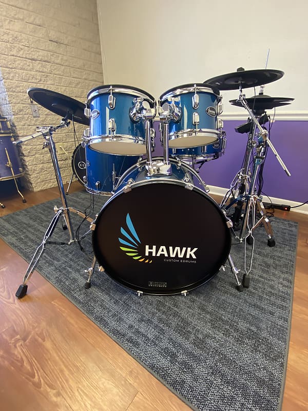 Hawk Custom 5 Piece 2020s - Blue Sparkle | Reverb