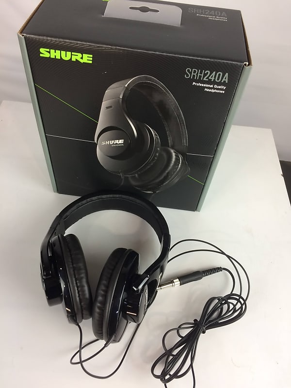 Shure SRH240A-BK Closed-Back Over-Ear Headphones, Black | Reverb