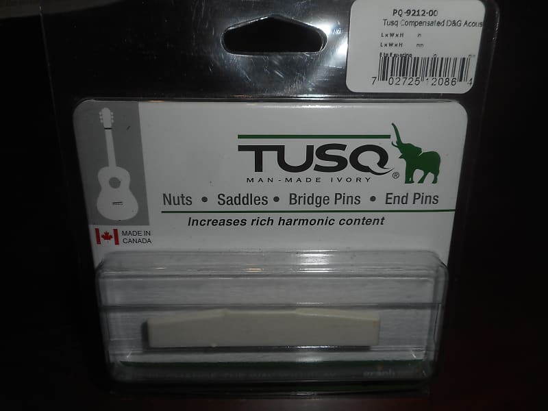 Graph Tech PQ-9212-00 Compensated D&G Acoustic Saddle - TUSQ | Reverb